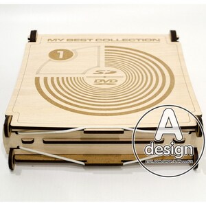 Storage Boxes for Two CD DVD & Blu-ray Disc Cd Dvd Wooden | Etsy