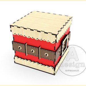 Christmas Santa Gift Box Vector File Laser Cutter and Ready SVG ...