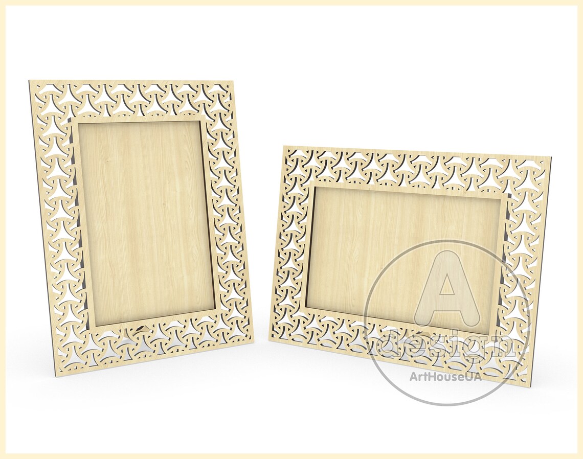 Photo Frame Vector File, Laser Cut Photo Frame, Wall Art Photo Frame ...