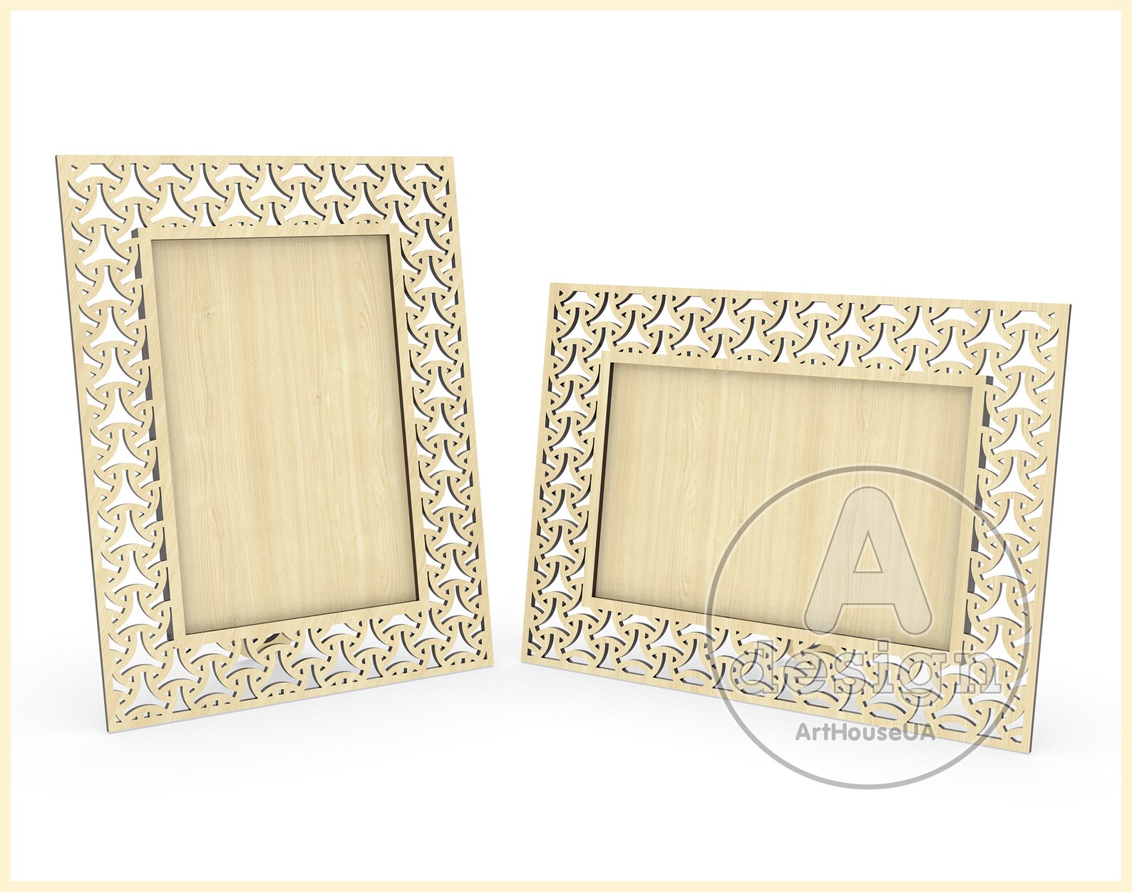 Photo Frame Vector File, Laser Cut Photo Frame, Wall Art Photo Frame ...