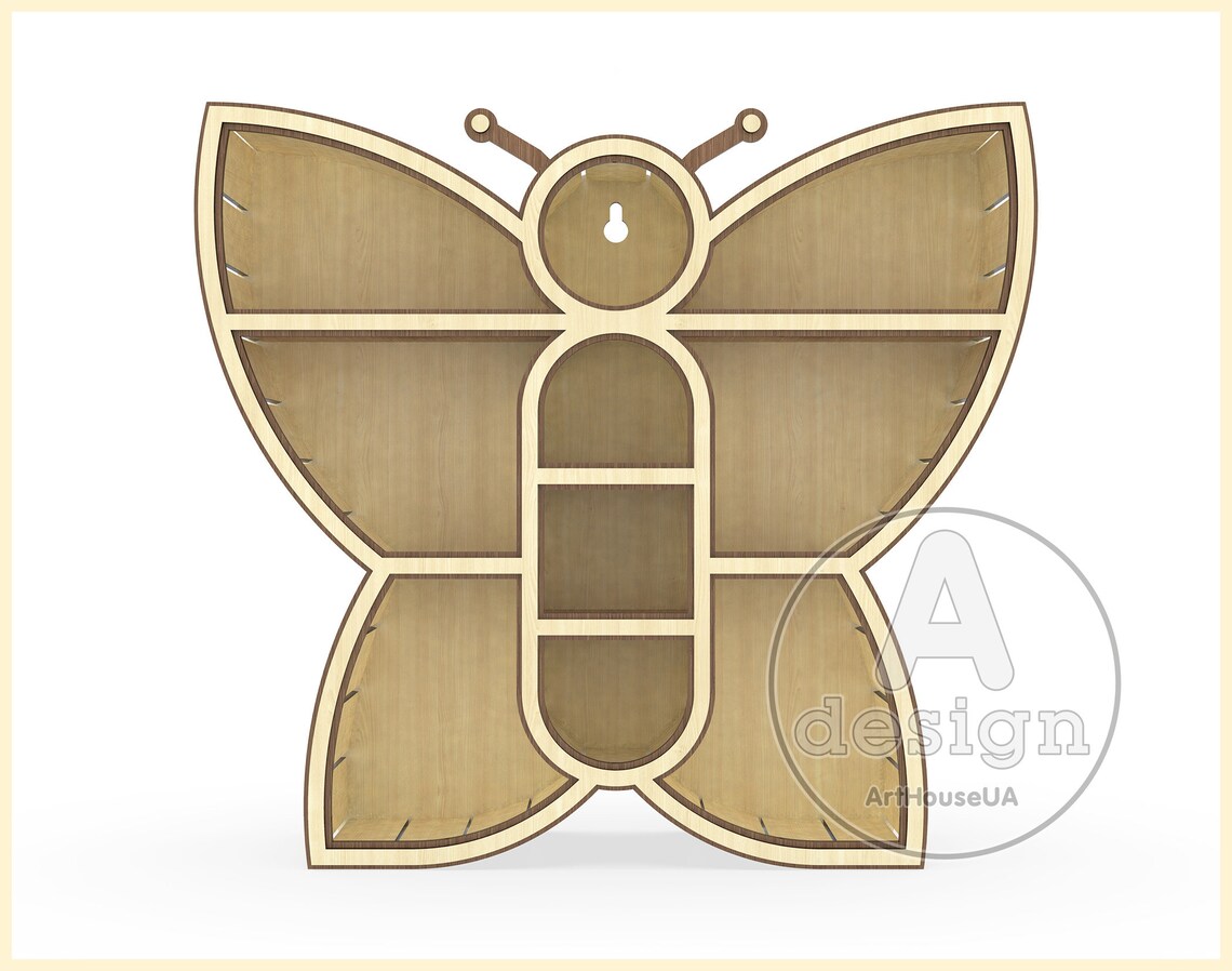 Butterfly Shelf Vector Phone Stand Tablet Stand Book Shelf | Etsy