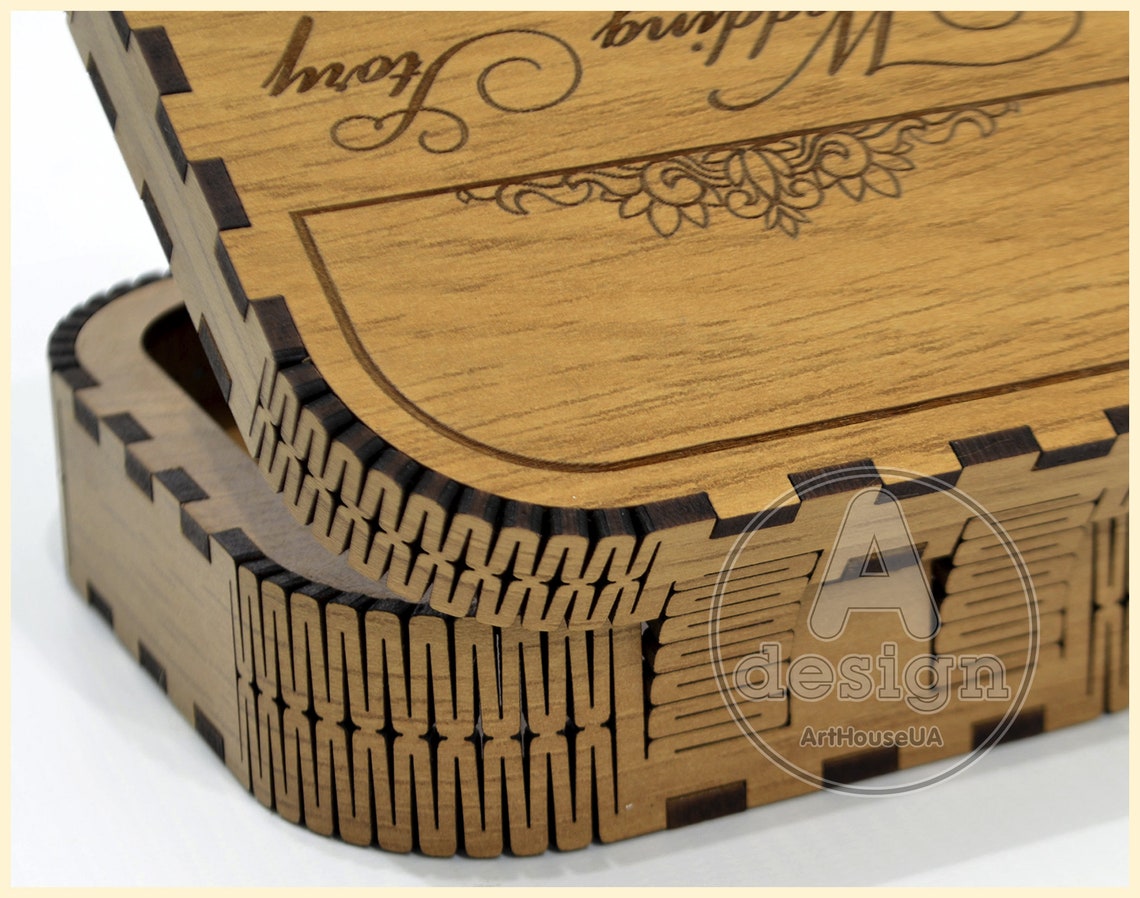Box for USB vector Wedding story usb case Box laser cut | Etsy