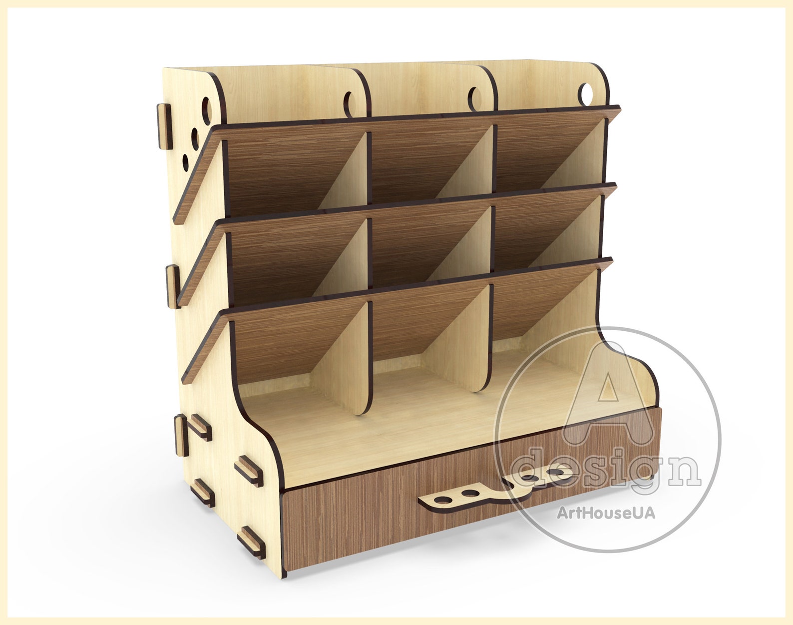 Wood Office Organizer Wood Desk Organizer Pencil Cup Stand - Etsy