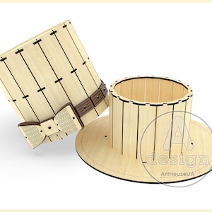 Top Hat Like Box Laser Cut Vector File and Glowforge Ready SVG, Gift ...