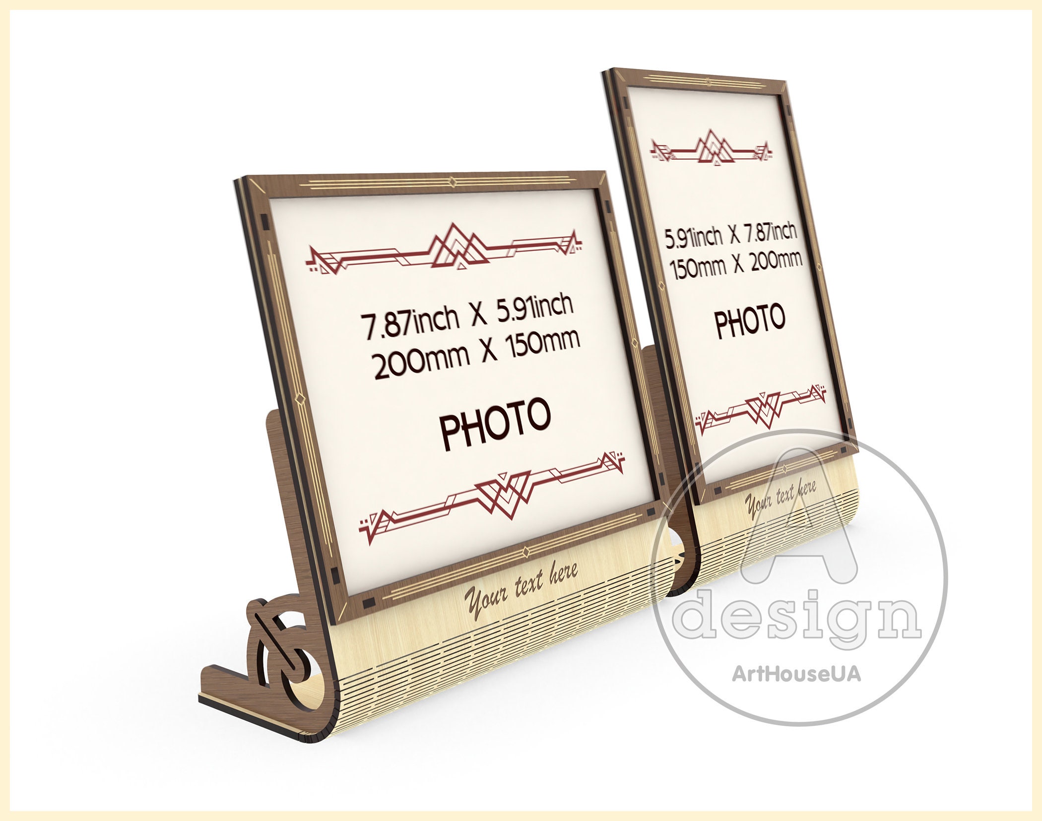 Photo Frame Vector File for Laser Cut and Glowforge Users Ready SVG ...