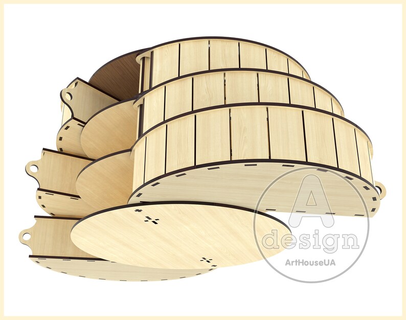 Wooden Circle Box Ready Vector for Glowforge SVG Gift Box - Etsy