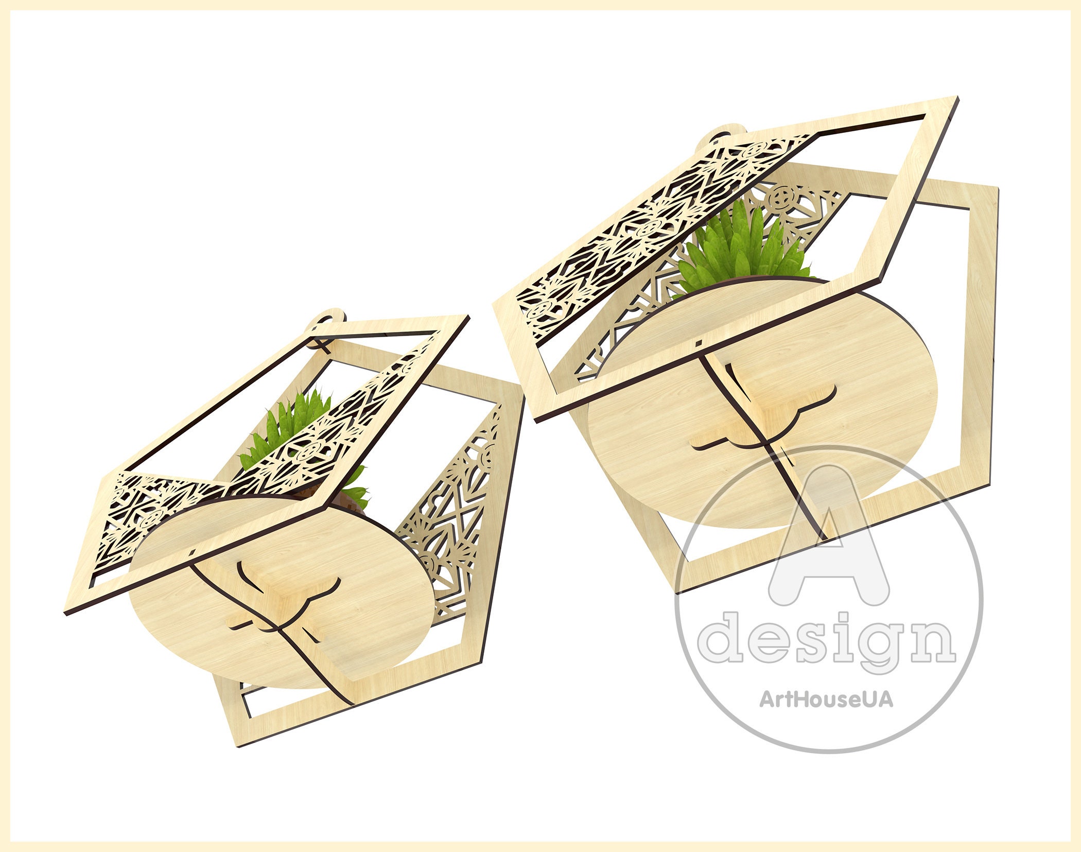 Hanging Planter Vector Plan Flowers Storage Basket Ready SVG - Etsy