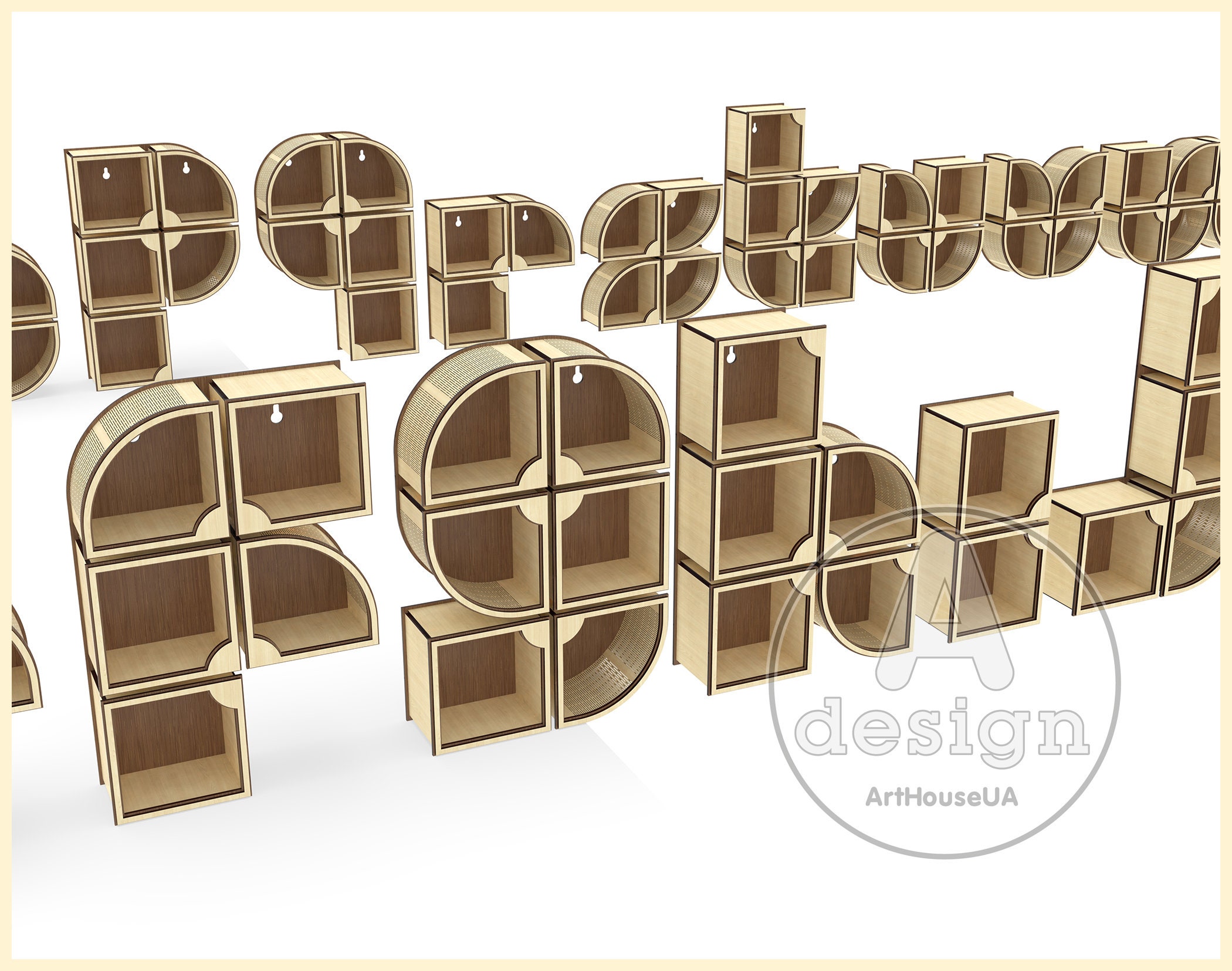 Alphabet shelf laser cut vector file Letters shelf laser cut | Etsy