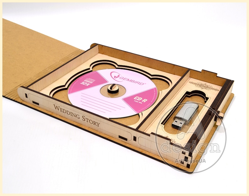 Storage Boxes for CD DVD & Blu-ray Discs, Cd Dvd Usb Wooden Box, Usb ...