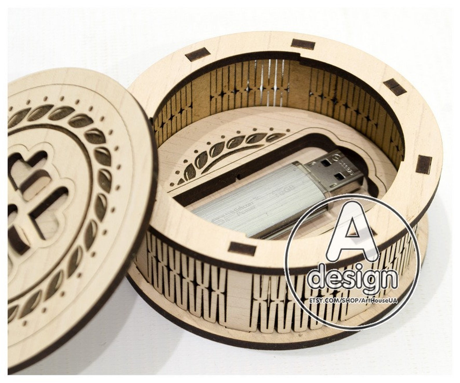 Box for USB Vector Wedding Story Usb Case Box Laser Cut | Etsy