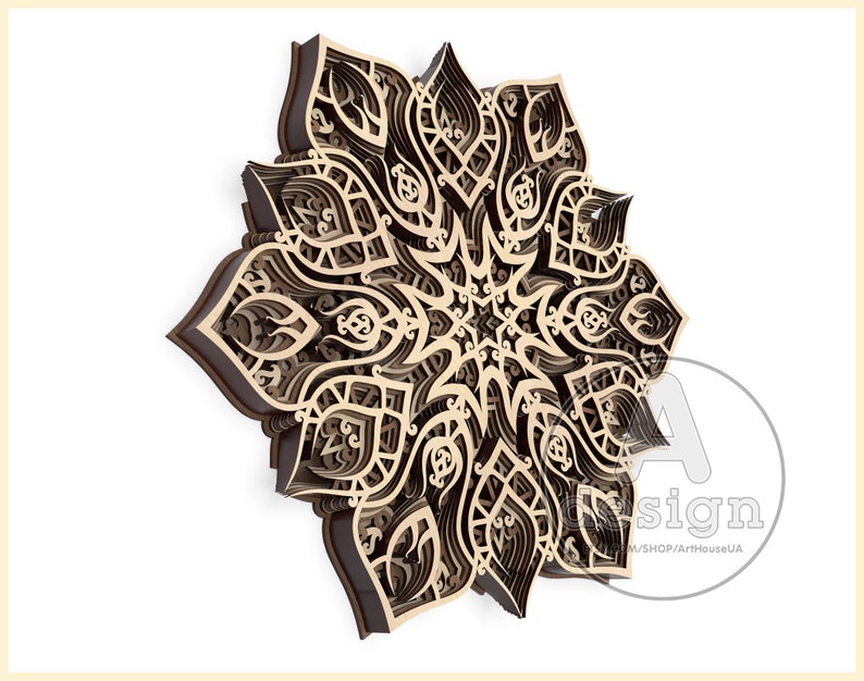 Mandala Laser Cut Vector File DXF Mandala Scroll Saw File - Etsy