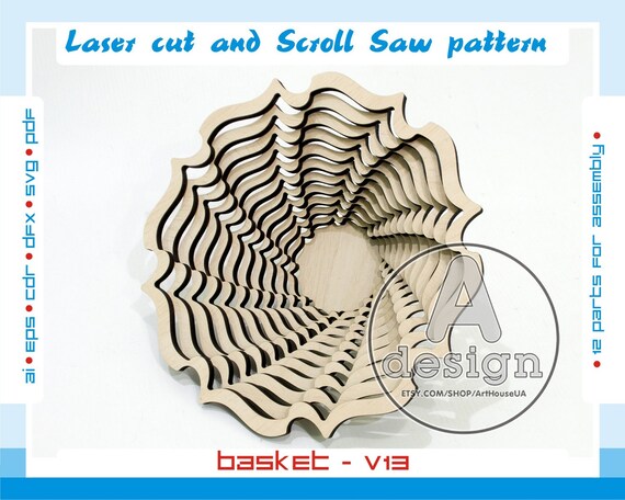 Scroll Saw vector SSB-9 Scroll Saw bowl Cnc file laser cut vector ...