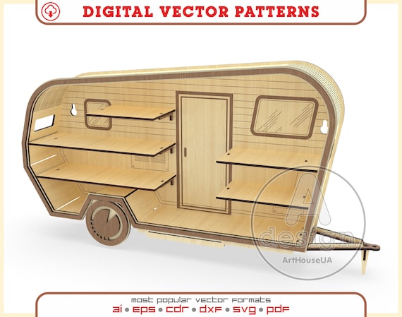 Happy Camper Shelf Vector File for Laser Cut Machines and - Etsy