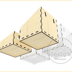 50 Boxes of Different Sizes Without a Lid, Vector Laser Cutting ...