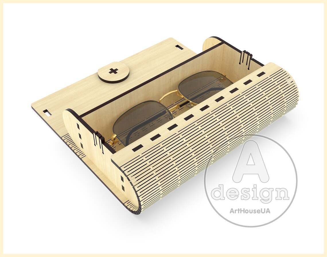 Glasses Case Vector File Wooden Case for Sun Glasses - Etsy