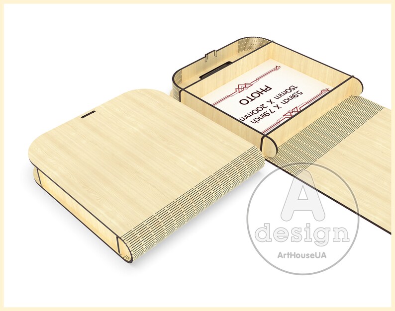 Photo USB Flash Drive Gift Box Laser Cut SVG Vector File for Special ...