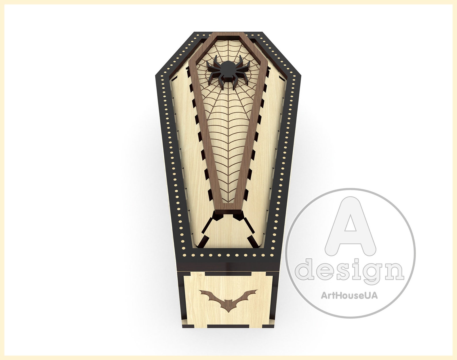 Halloween Coffin Gift Box Vector File for Laser Cut Machines - Etsy UK