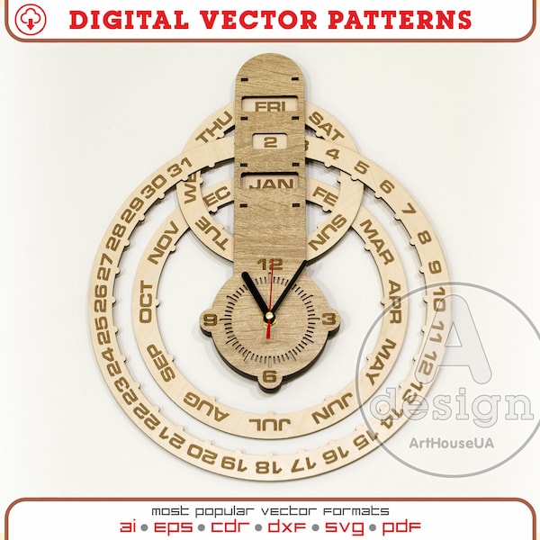 Cnc Vector Files for Perpetual Calendar - Etsy