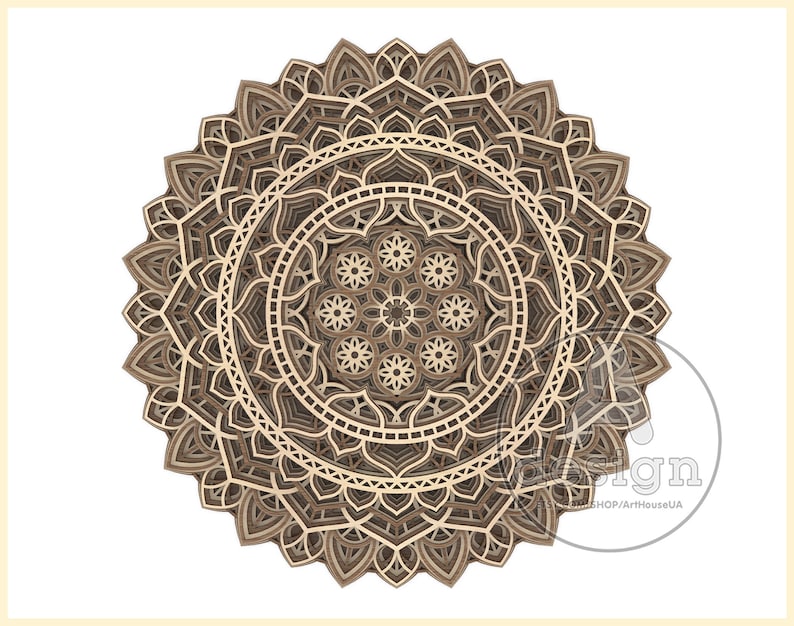 Mandala Laser Cut Vector File DXF Mandala Scroll Saw File | Etsy