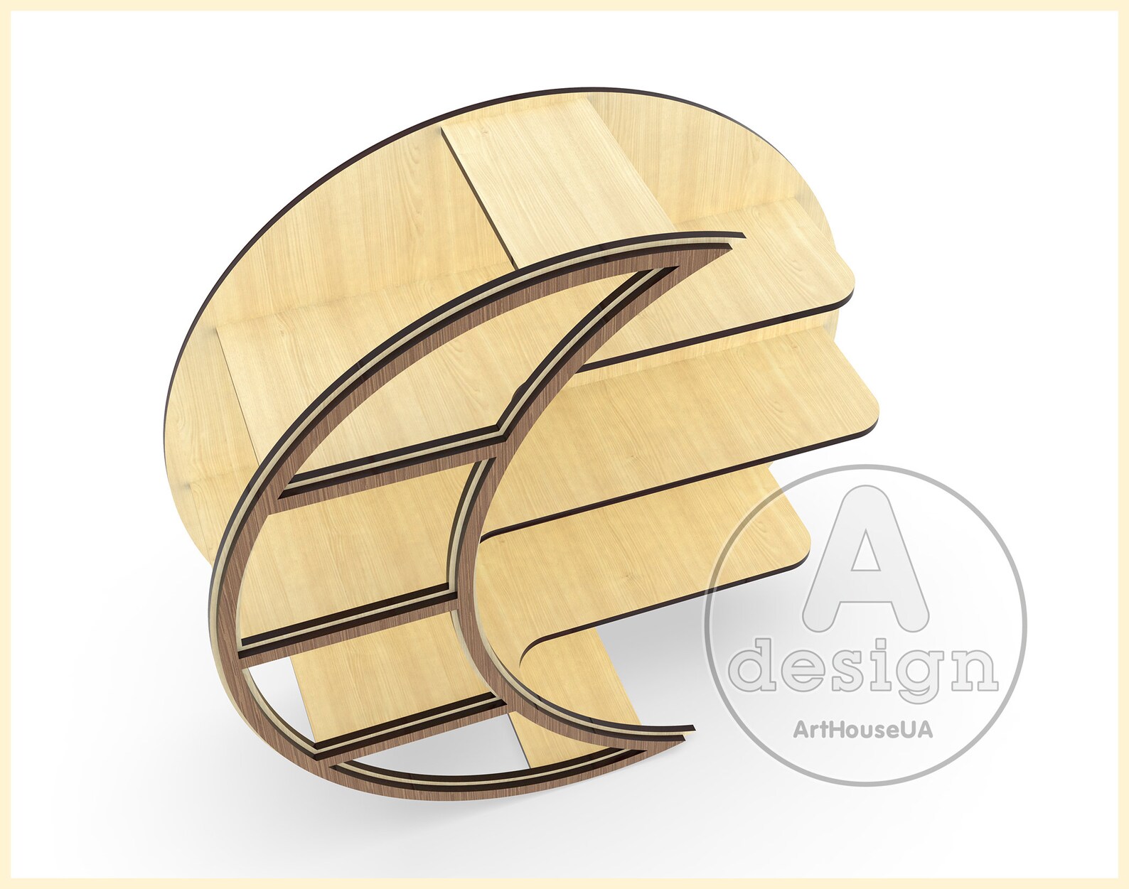 Crescent Moon Shelf SVG Laser Cut File, Crystal Organizer Essential Oil ...