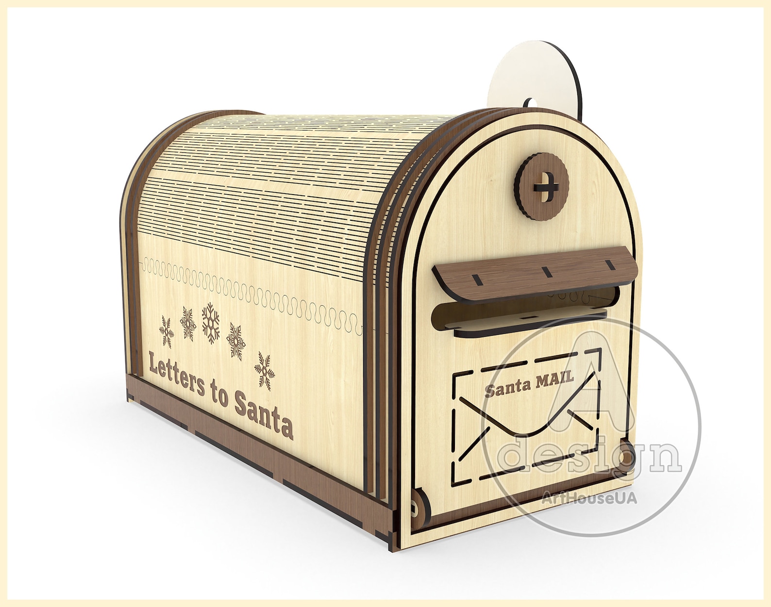 Letters To Santa Mailbox Svg File Laser Cutter Machines And Etsy