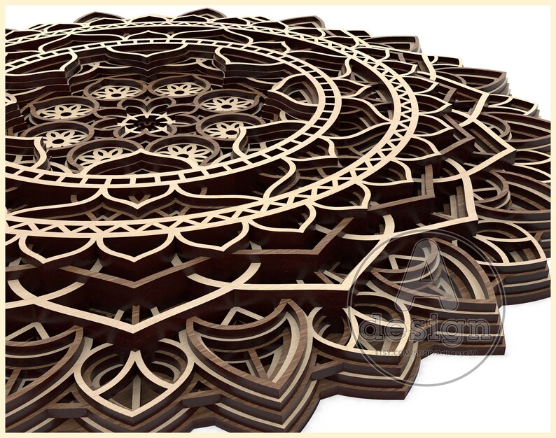 Mandala Laser Cut Vector File DXF Mandala Scroll Saw File | Etsy