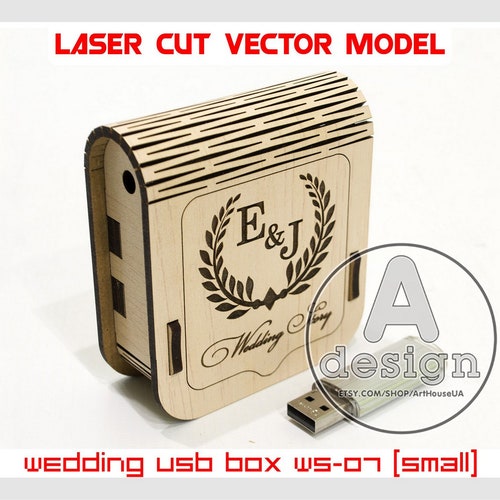 Box for USB Vector Wedding Story Usb Case Box Laser Cut - Etsy
