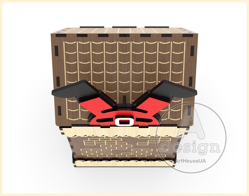 Christmas Santa Gift Box Vector File Laser Cutter and Ready SVG ...
