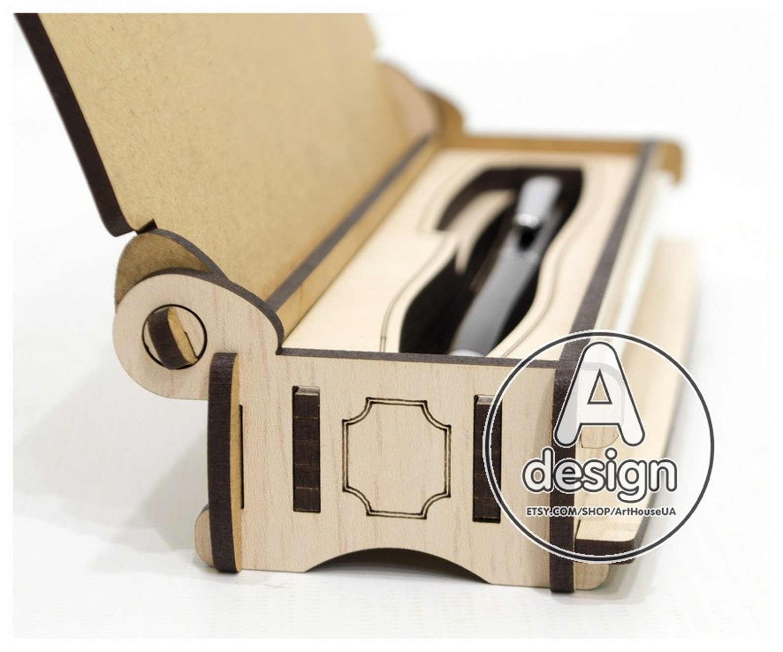 Wooden Pen Case Pen Box Pen Case Luxury Pen Case Vector - Etsy