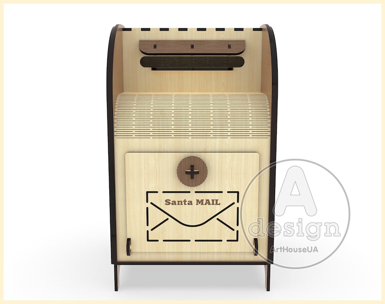 Letters To Santa Mailbox Svg File Laser Cutter Machines And Etsy