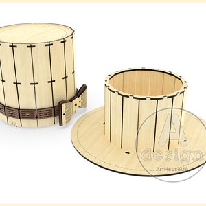 Top Hat Like Box Laser Cut Vector File and Glowforge Ready SVG, Gift ...