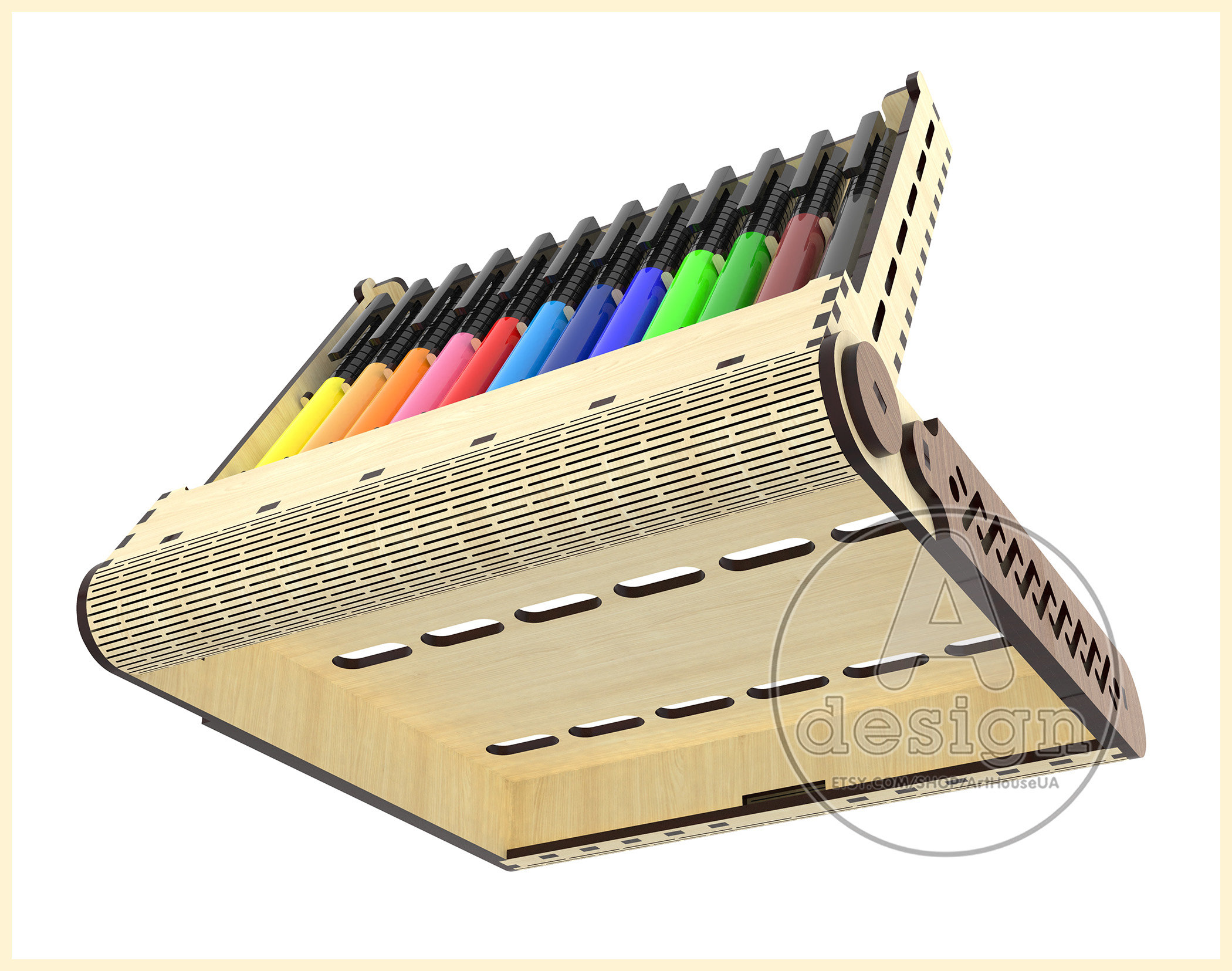 Wooden pen case vector Pen box laser Pen case SVG for | Etsy