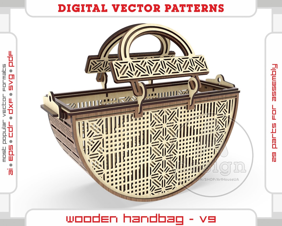 Wooden Handbag, Vintage Wooden Purse, Vintage Bag, Vintage Wooden ...