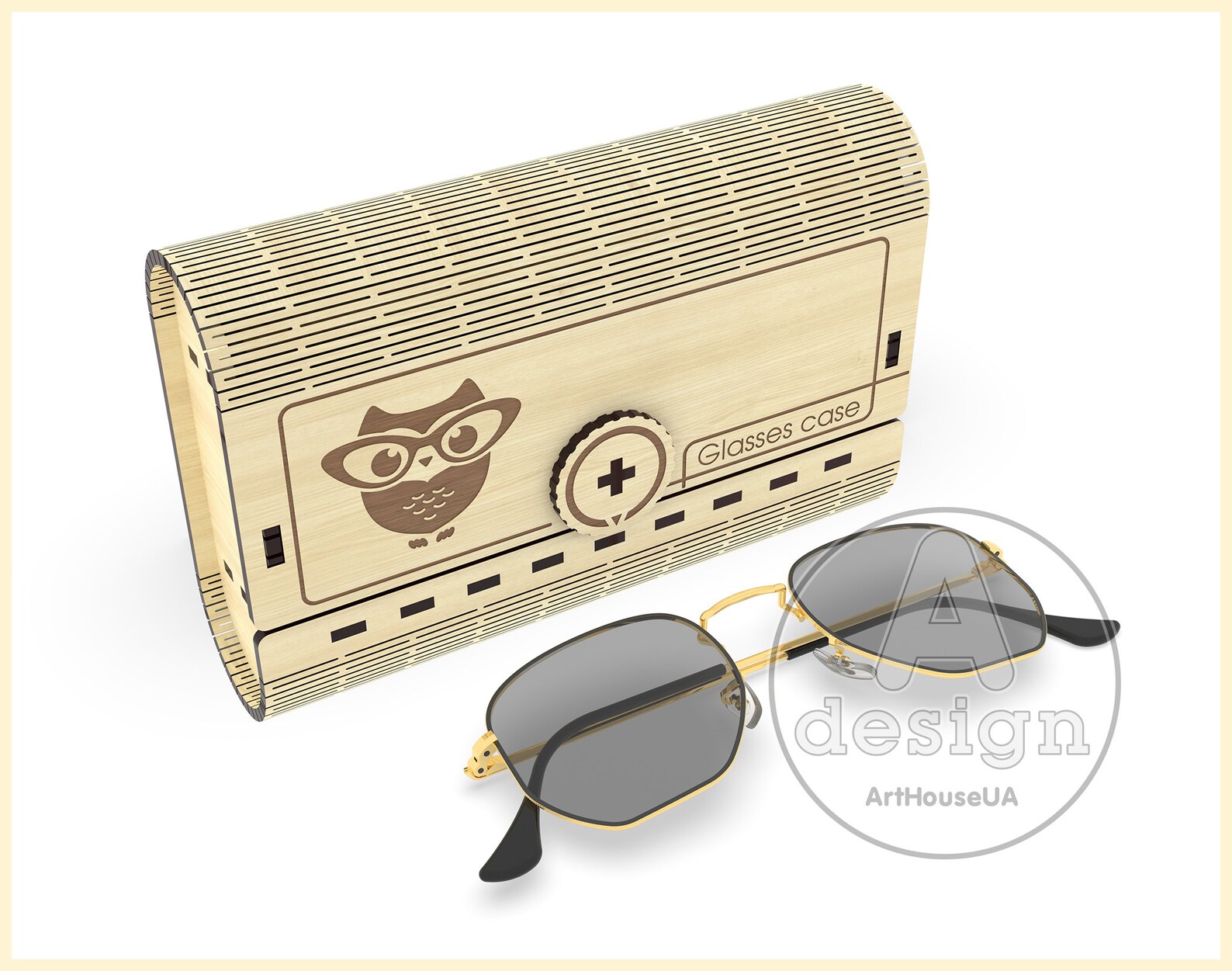 Glasses Case Vector File Wooden Case for Sun Glasses - Etsy
