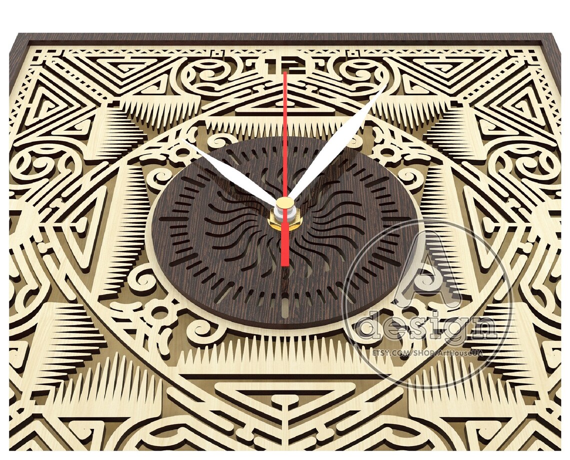 Wall Clock Pattern Clock Vector Clock Laser Cut Laser Cut - Etsy