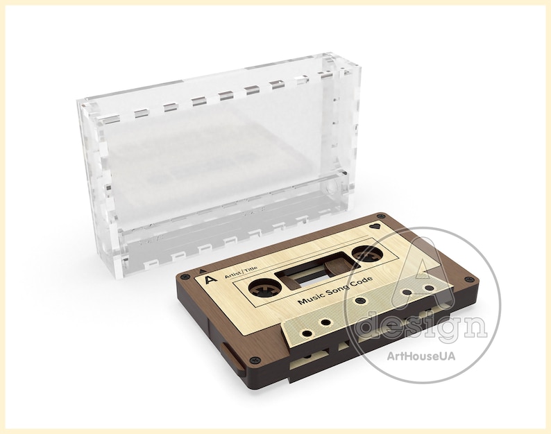 Retro Cassette for Favorite Song Code With Box Laser File, Music Board ...