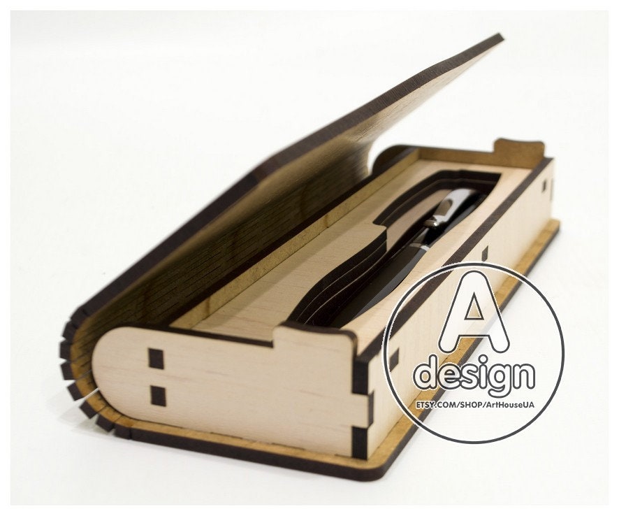 Wooden pen case Pen box Pen case Luxury pen case Vector | Etsy