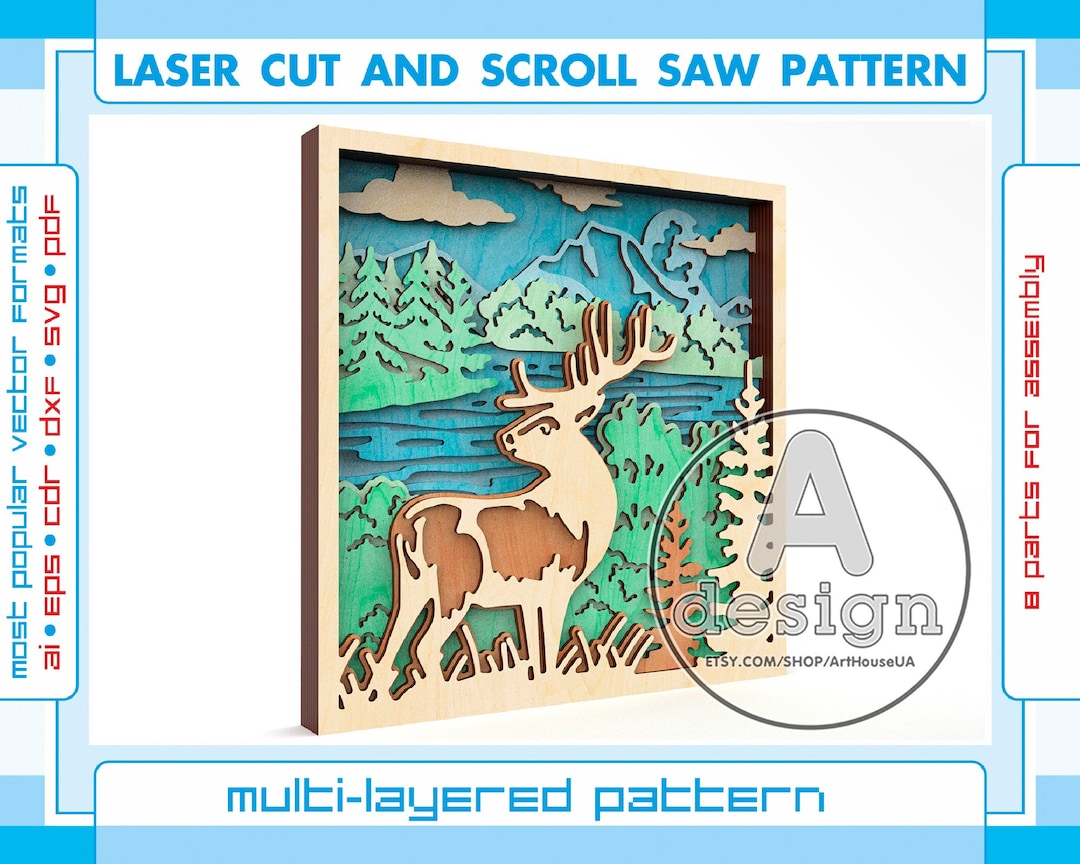 3D Layered National Park Wall Decor SVG Vector File Laser Cutting and ...