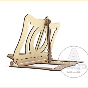 Book Stand Vector, BS-V1, Phone Stand, Tablet Stand, Book Shelf Laser ...