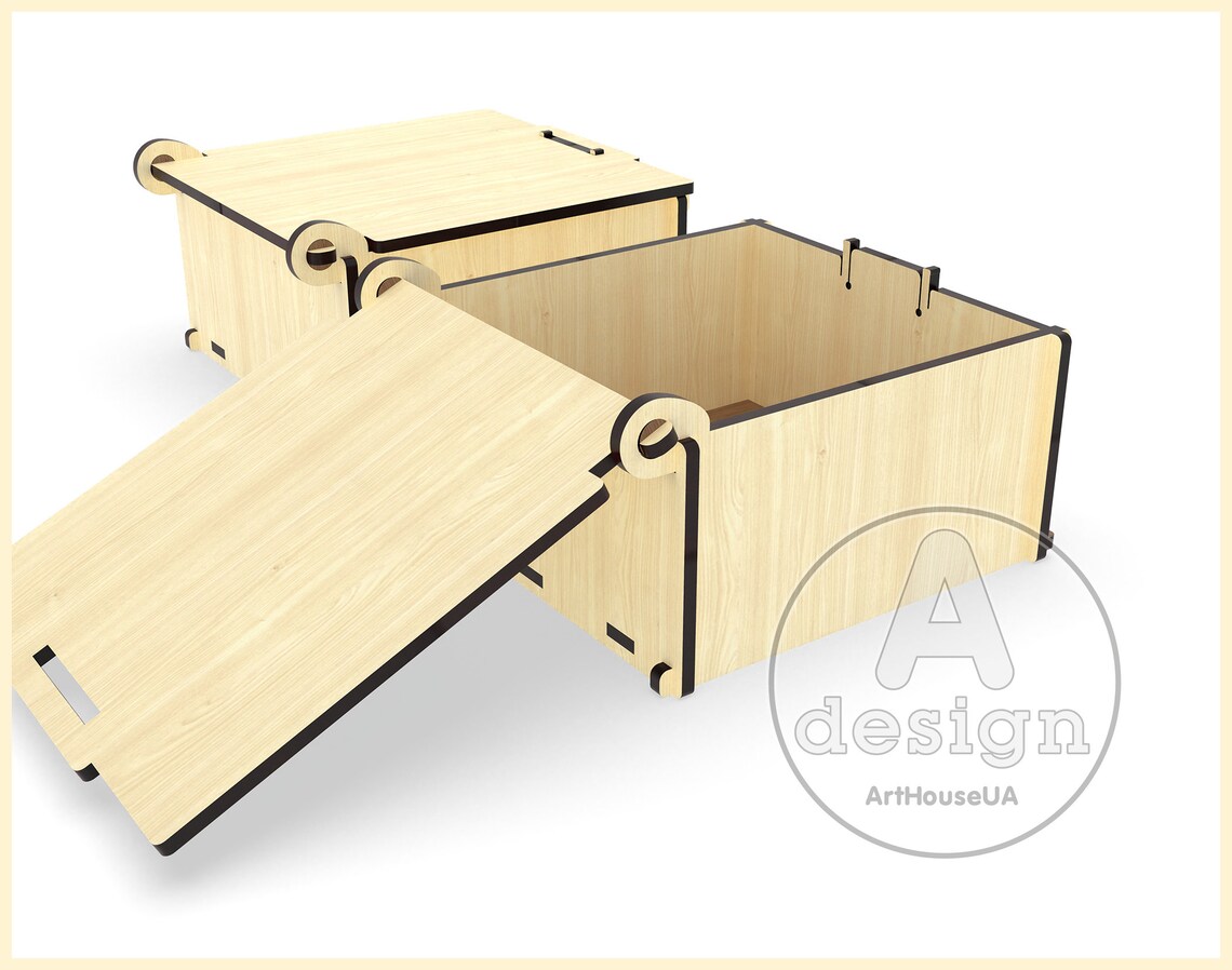 25 Different Sizes Boxes With Flip up Lid Vector File for - Etsy