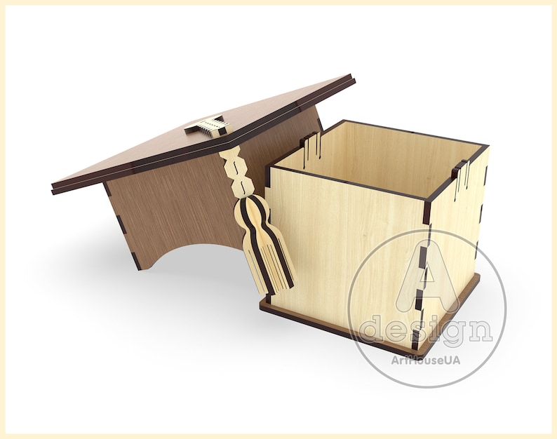 Graduation Cap Favor Box Glowforge Laser Cut File, Graduation Candy ...