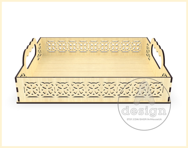Vector File Tray for Laser Cut DXF Files for Laser Tray CNC | Etsy