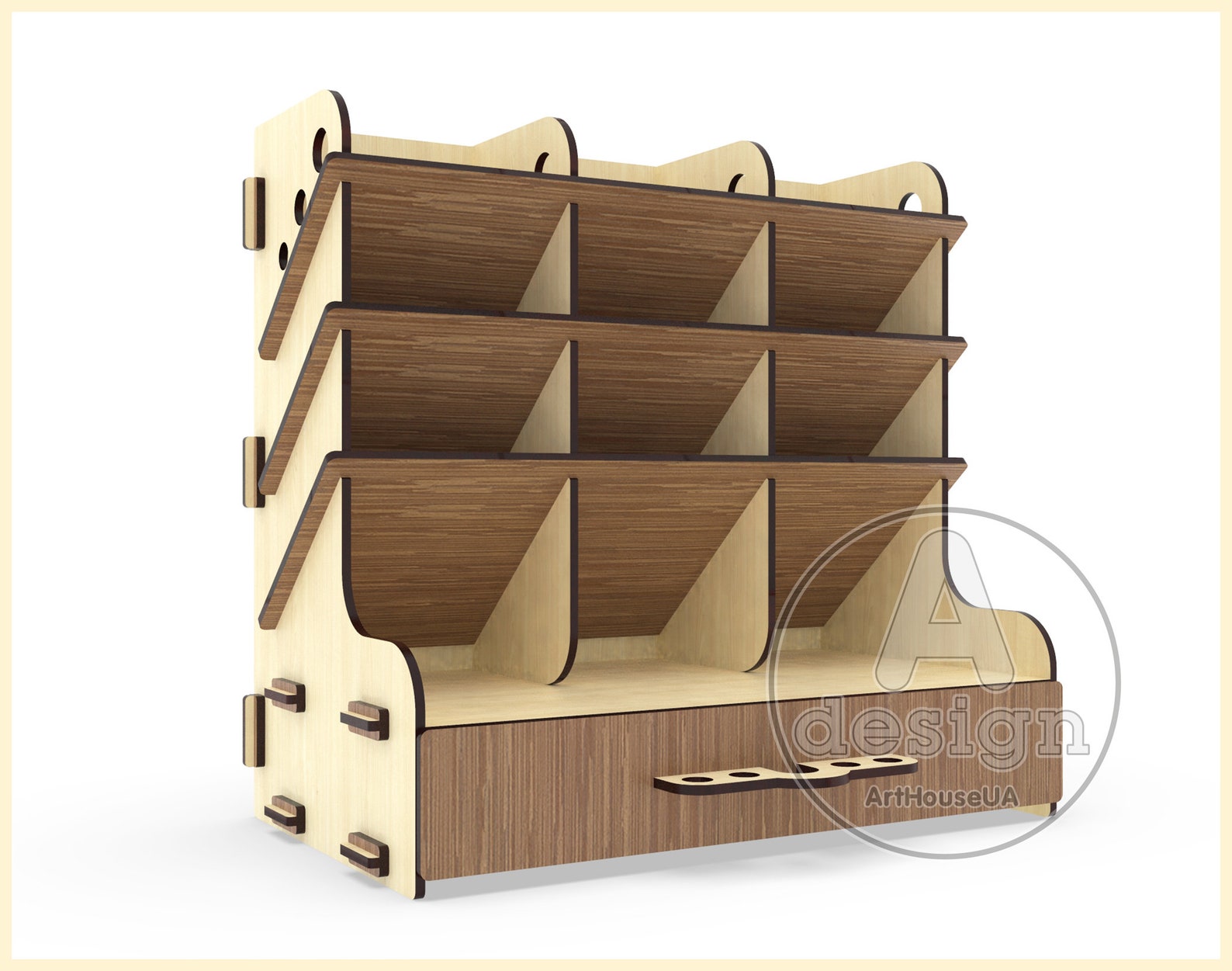 Wood Office Organizer Wood Desk Organizer Pencil Cup Stand - Etsy