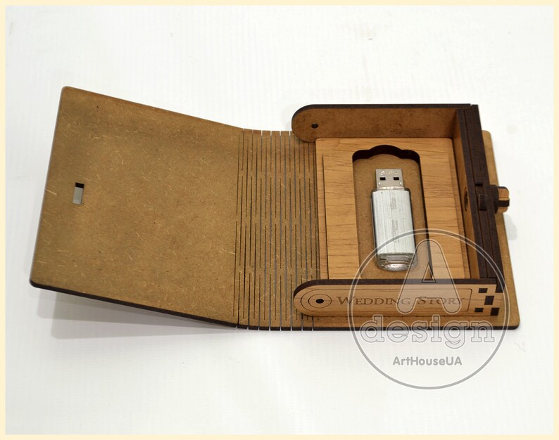 Box for USB Vector Wedding Story Usb Case Box Laser Cut - Etsy