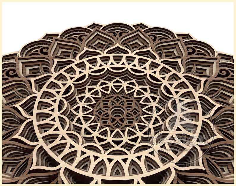 Mandala Laser Cut Vector File DXF Mandala Scroll Saw File - Etsy