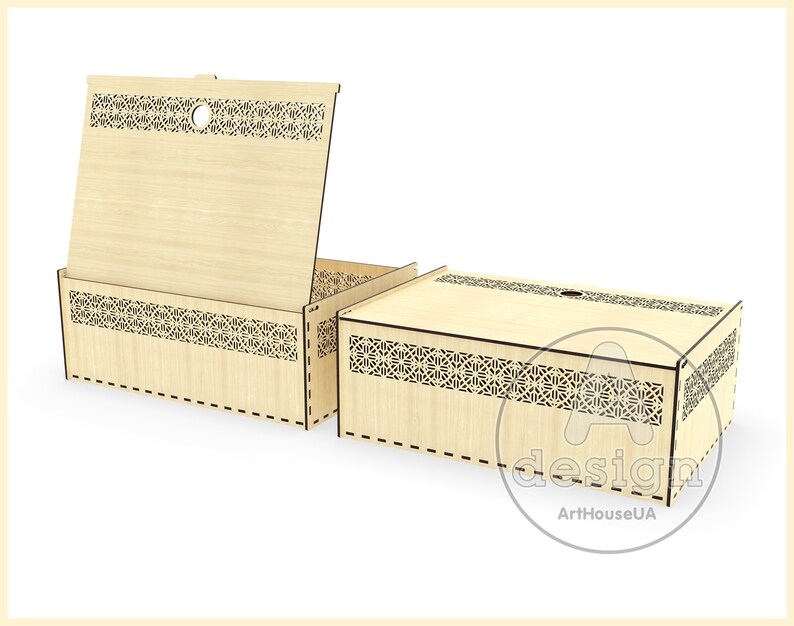 Jewelry box SVG vector for laser cut Unique box for threads | Etsy