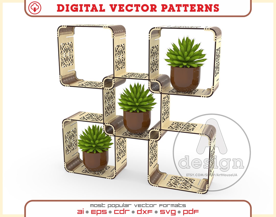 Display Shelf Display Shelf Svg Vector for Glowforge User - Etsy