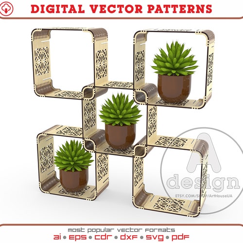 Display Shelf Display Shelf Svg Vector for Glowforge User | Etsy