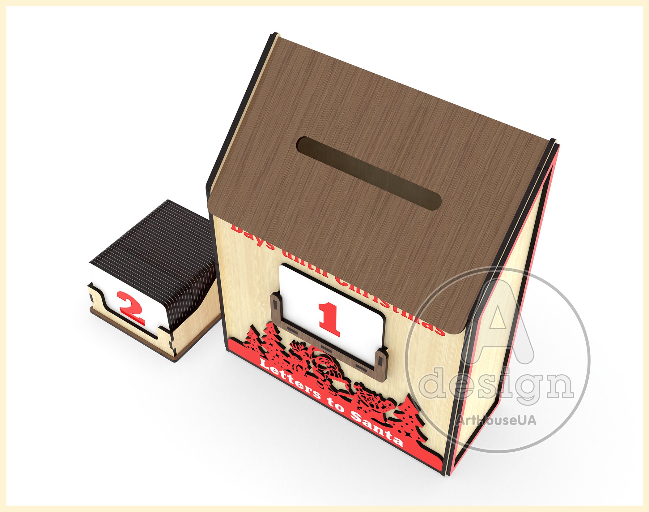 Letters To Santa Mailbox Svg File Laser Cutter Machines And Etsy Uk