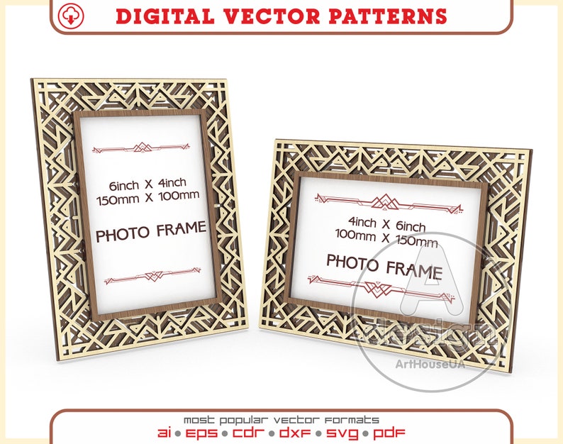 Multilayer Photo Frame SVG File Laser Cut Photo Frame Wall | Etsy